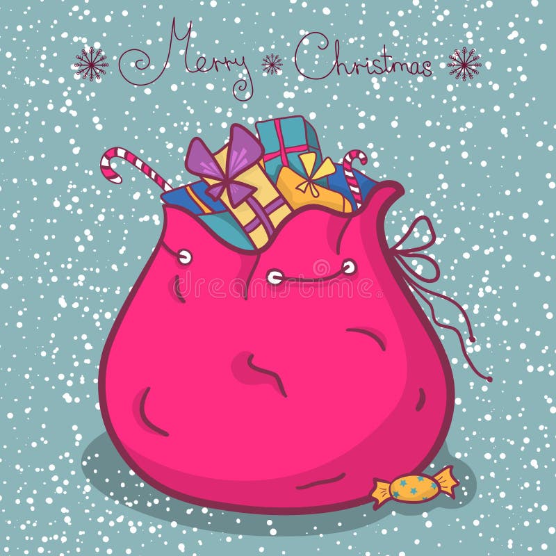 Open Bag Full of Gifts Santa Stock Vector - Illustration of isolated ...