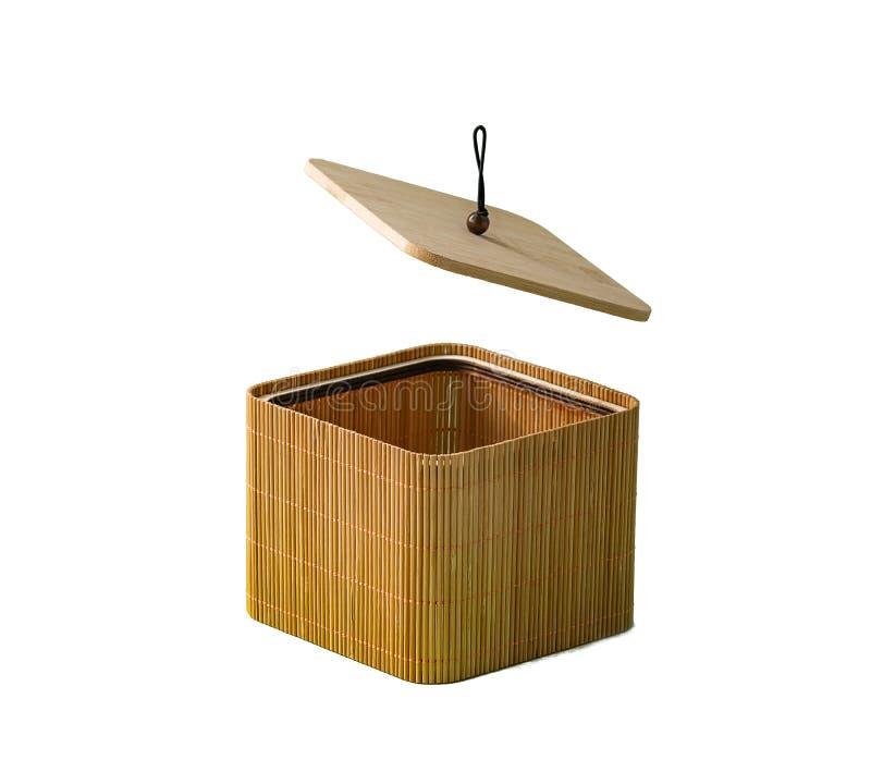 Open Bamboo Box with Glass Beads Inside. Stock Photo - Image of ...