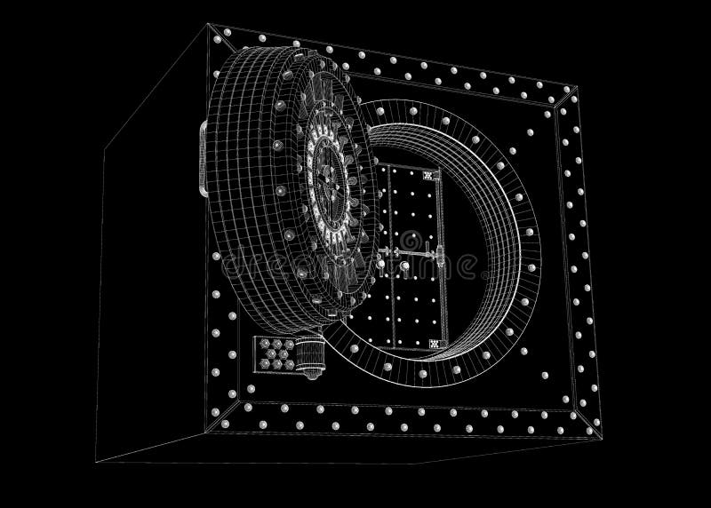 Open bank vault stock illustration. Illustration of dimensional - 50783137