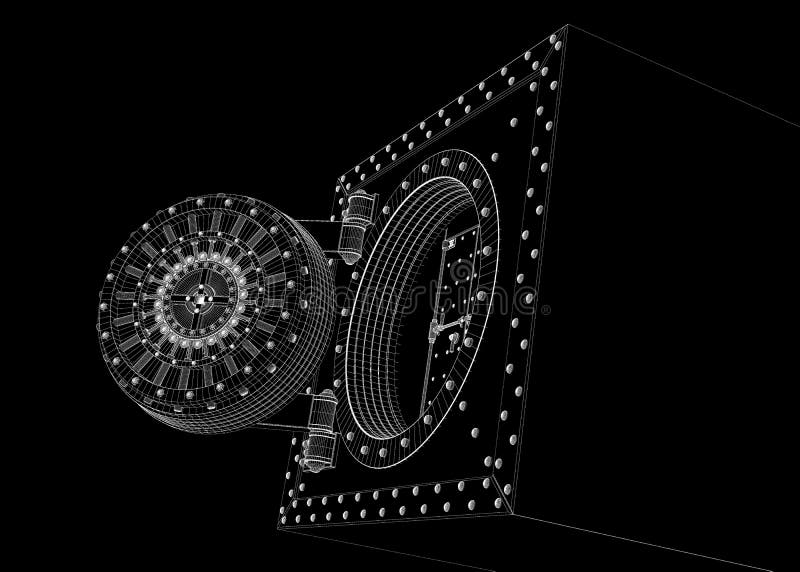 Open bank vault stock illustration. Illustration of illustrations ...