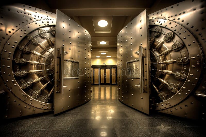 Gold Round Bank Vault Door Stock Illustrations – 207 Gold Round Bank ...