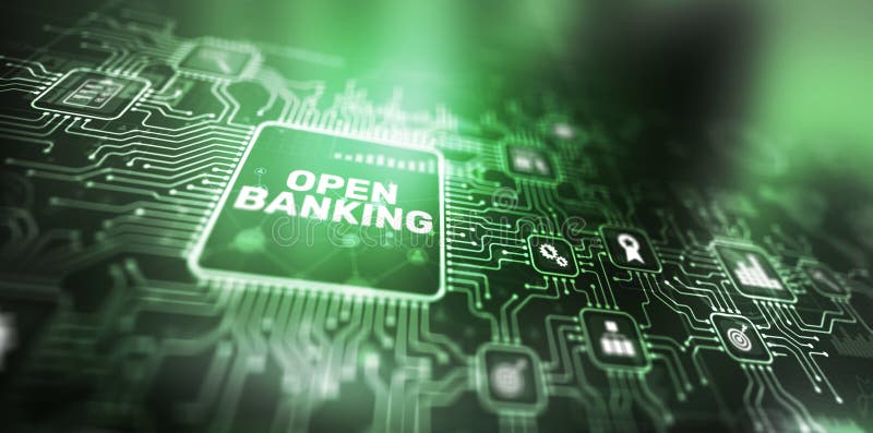 Open Banking Financial Technology Concept Mixed Media Stock Image ...