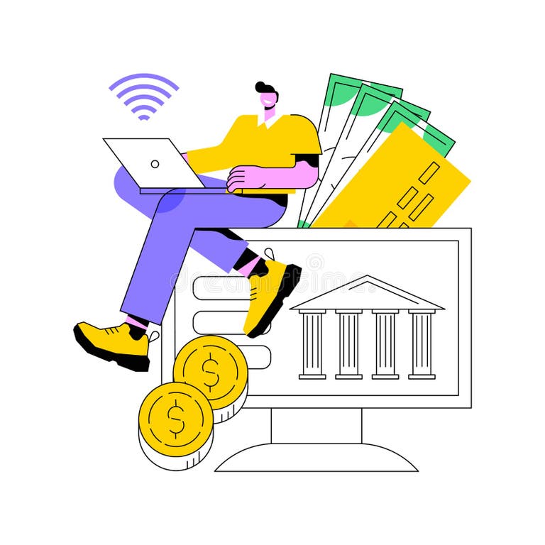 Open Banking Platform Abstract Concept Vector Illustration. Stock ...