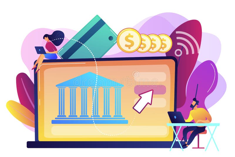 Open Banking Platform Concept Vector Illustration. Stock Vector ...