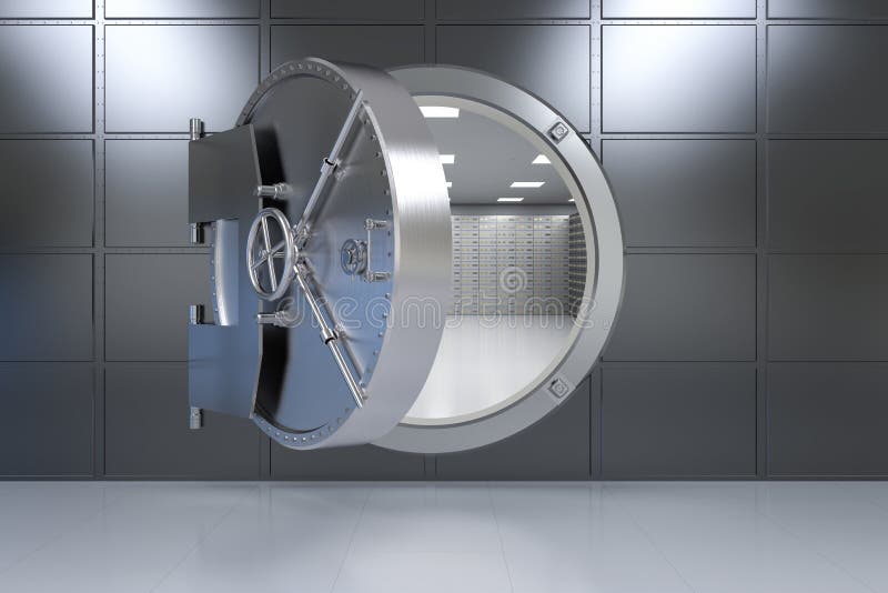 De Deur Van De Kluis Van De Bank Vector Illustratie - Illustration of ...