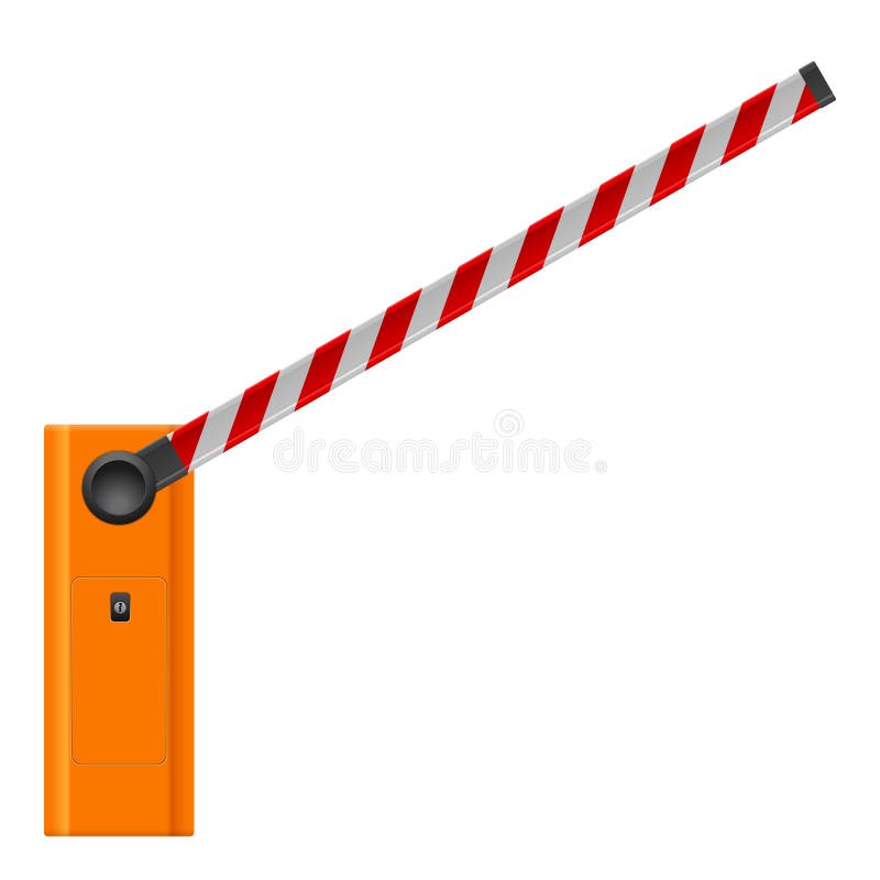 Car at Open Barrier Gate stock vector. Illustration of design - 108444258