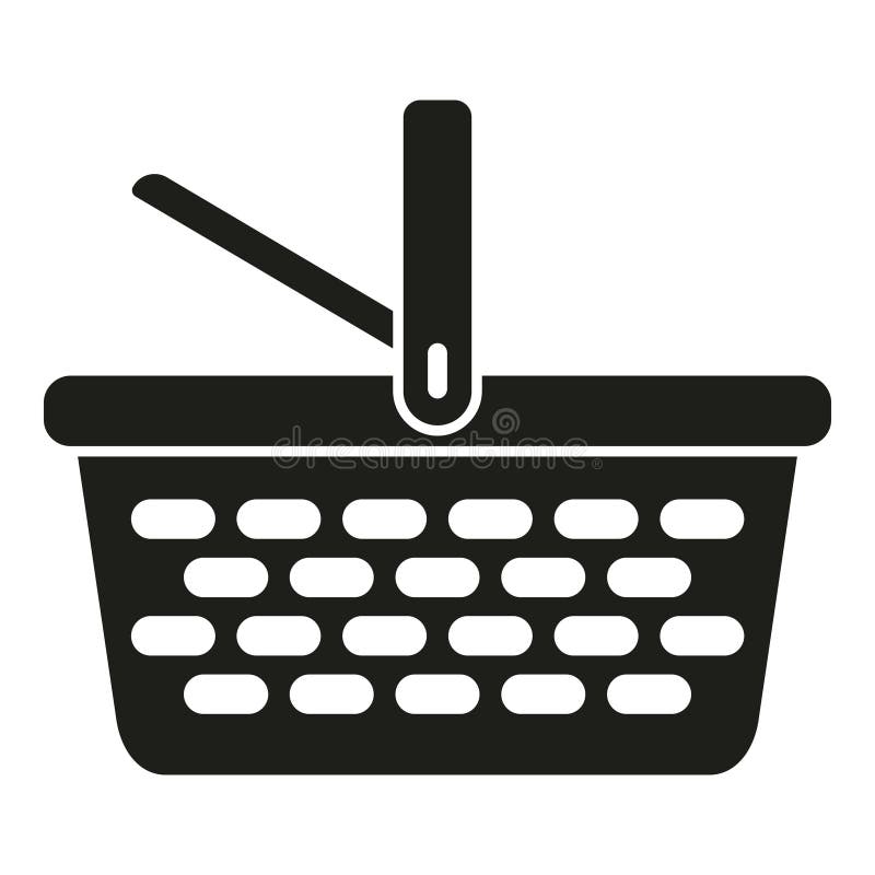 Open Basket Icon Simple Vector. Wicker Food Stock Illustration ...