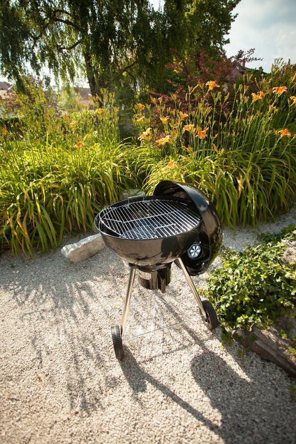 Open BBQ oven stock image. Image of grill, white, garden - 82829247