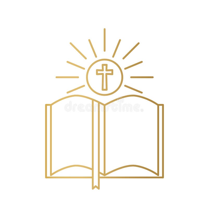 Open bible book icon stock vector. Illustration of catholicism - 174442831