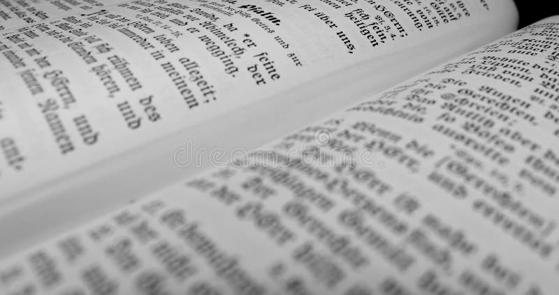 Open the Bible. Close Up of the Written Old Text. Stock Footage - Video ...