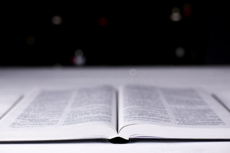 An Open Bible on the Table. Prayer. Scripture Stock Image - Image of ...