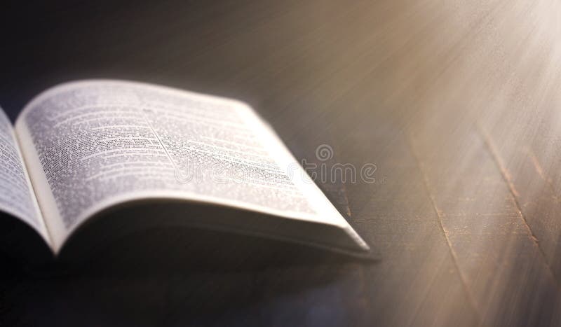 Open Bible on a Wooden Table Stock Image - Image of personal, table ...