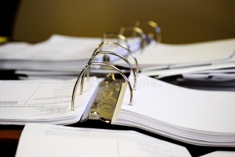 Office Binders of Papers or Files for Organizing in Business Stock ...