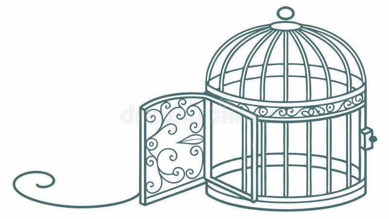 Open Bird Cage with a Bird Flying Out, Symbolizing Freedom and New ...