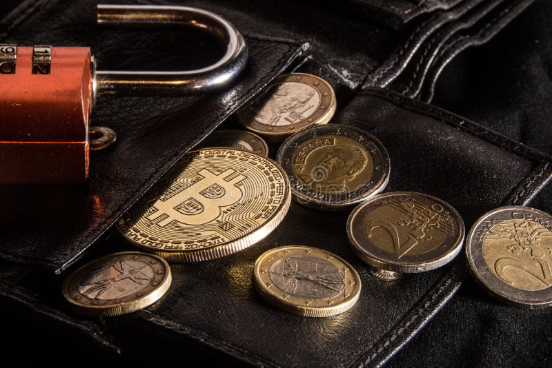 Open bitcoin wallet editorial image. Image of cash, euro - 133894180