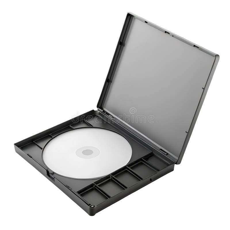 White CD Case Open stock photo. Image of storage, medium - 33766868