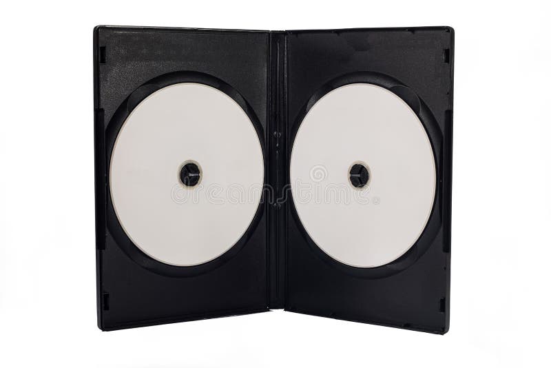 The Open Black DVD Case with Disk Inside Isolated Stock Photo - Image ...