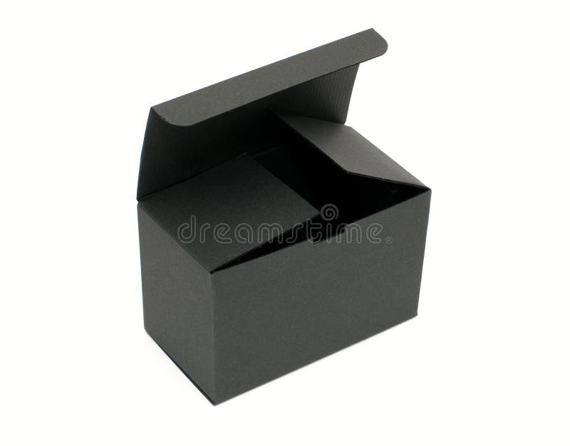 Open Black Gift Box stock image. Image of jewelery, surprise - 5528367
