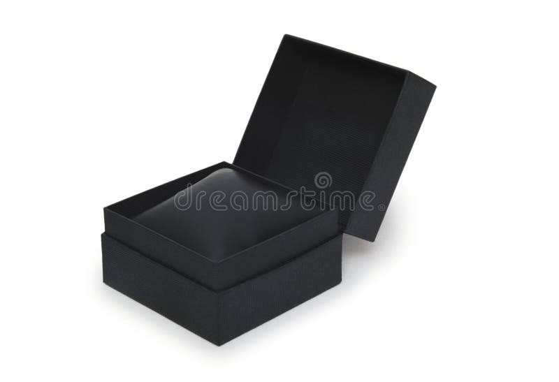 Open Black and White Gift Box Stock Image - Image of christmas, pack ...