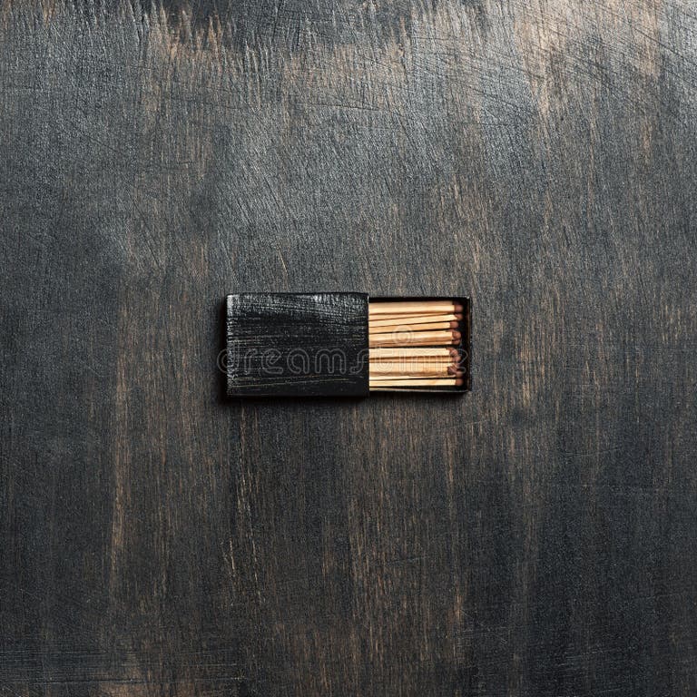 Open black matchbox stock image. Image of paint, wood - 102225269