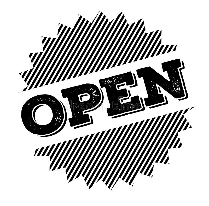 Now Open Black Stamp Stock Illustrations – 151 Now Open Black Stamp ...