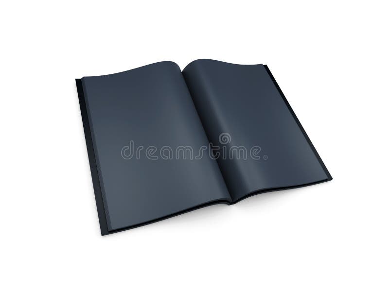 Open book with blank pages stock illustration. Illustration of clean ...