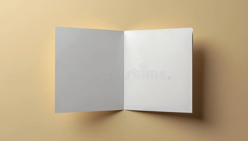 Open Blank Book on Beige Background Stock Image - Image of hardcover ...