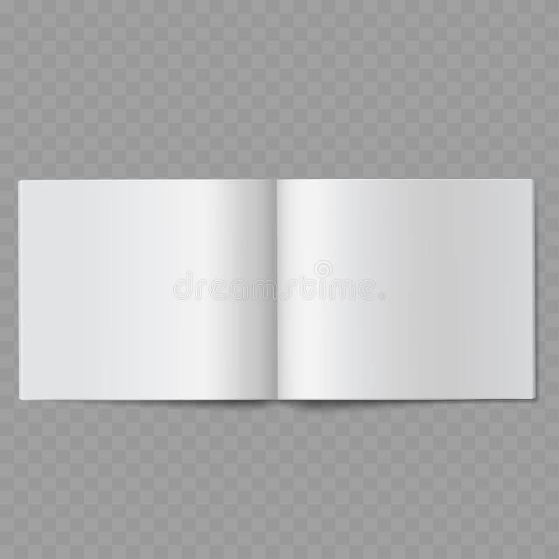 Open Blank Book Mockup Vector Stock Illustration - Illustration of ...