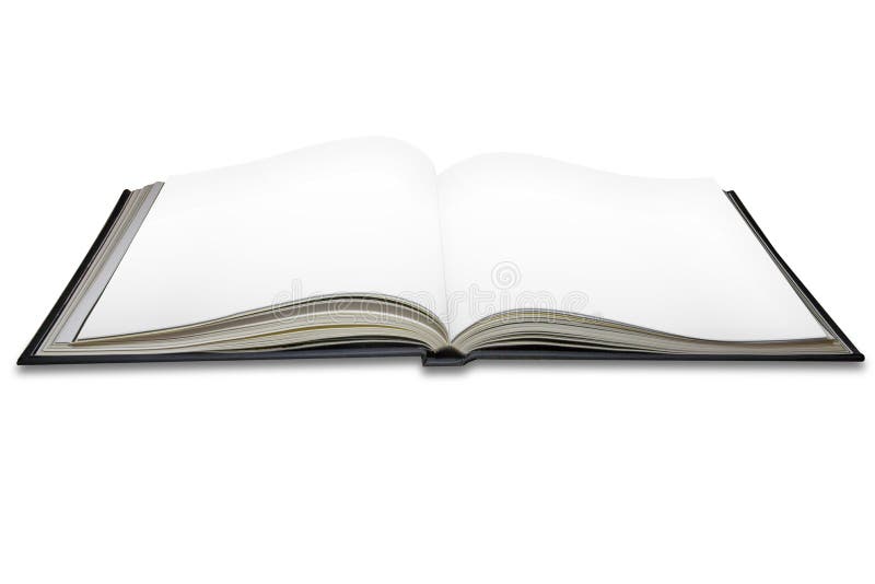 Open blank book pages stock image. Image of pages, leger - 4087631