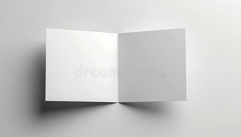 Open Blank Booklet on White Background Stock Photo - Image of white ...