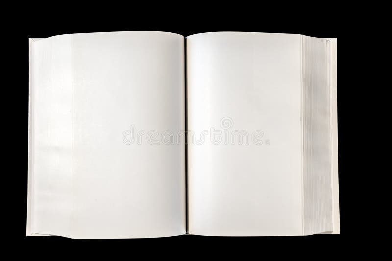 Open Blank Dictionary, Book Isolated on Black Stock Image - Image of ...