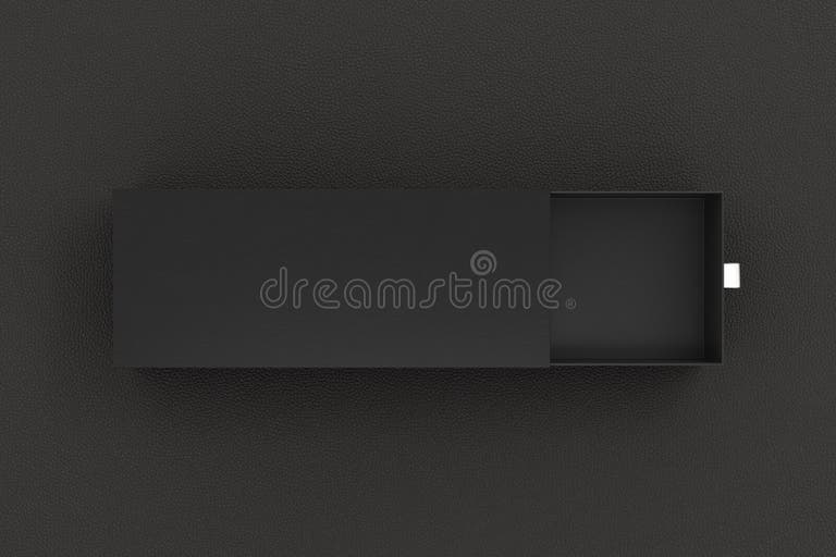 Open blank empty long box stock illustration. Illustration of mockup ...