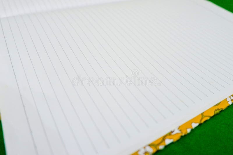 Open Blank Lined Notebook Page Stock Photo - Image of business ...