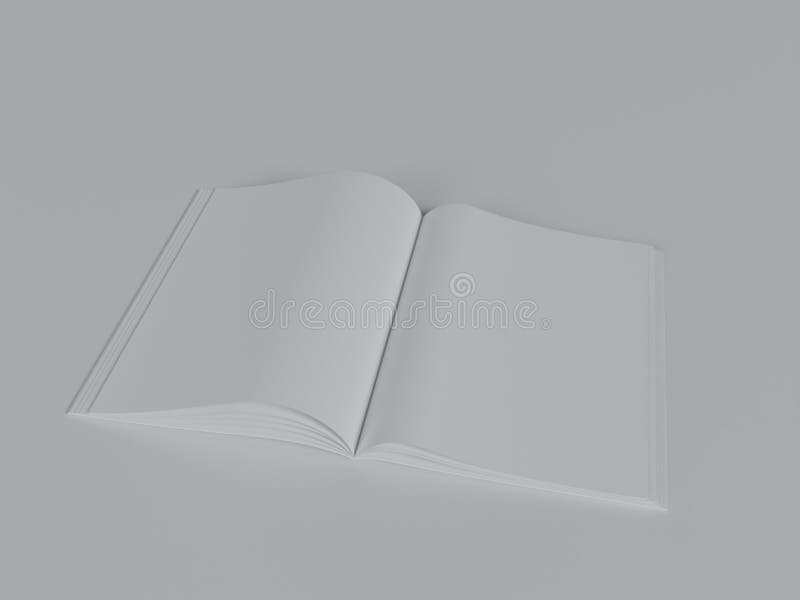 Open Blank Magazine on Grey Background, Front Side View. for Mockup ...