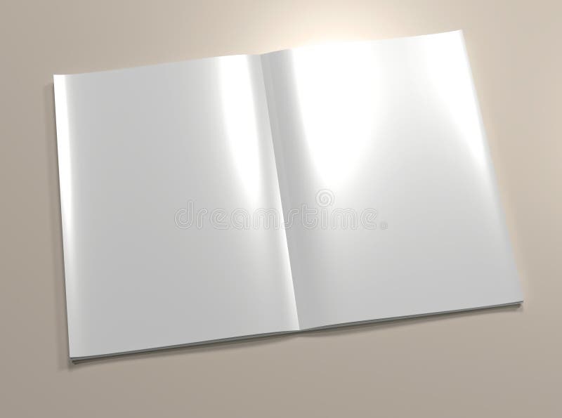 Magazine with blank cover stock illustration. Illustration of cover ...