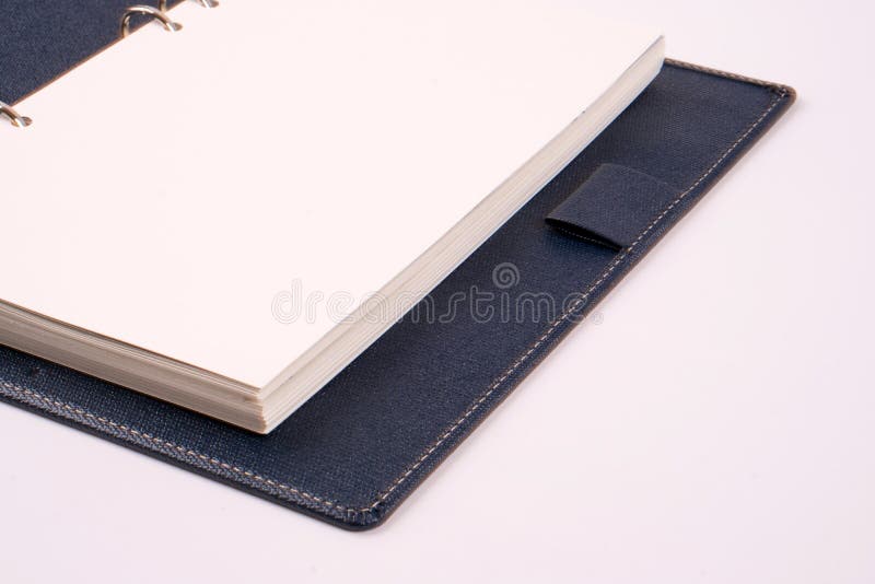 Open Blank Note Book on White Background. Stock Image - Image of note ...
