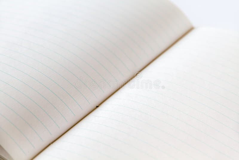 Open Blank Notebook Closeup View Stock Photo - Image of clean, lines ...