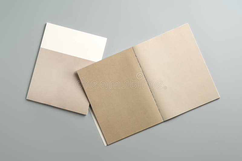 Open Blank Notebook on Minimalist Desk Surface in Soft Natural Light ...