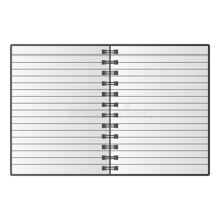 Open Blank Notebook Vector stock vector. Illustration of book - 367249987