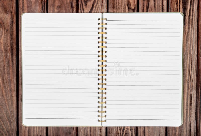 Open Blank Notepad with Empty White Pages Laying Stock Photo - Image of ...
