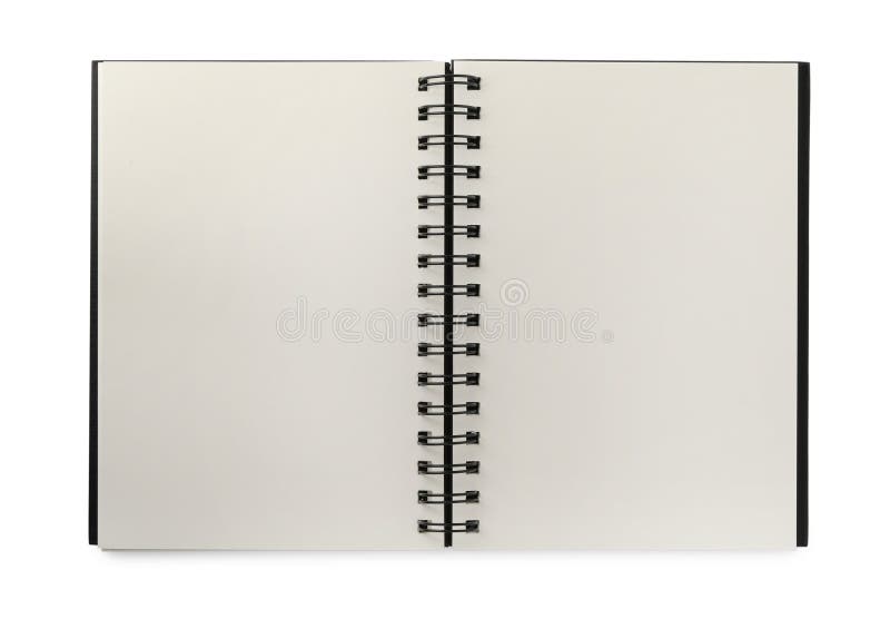 Open Blank Office Notebook Isolated on White Stock Photo - Image of ...