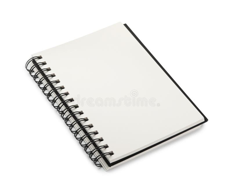 Open Blank Office Notebook Isolated on White Stock Image - Image of ...