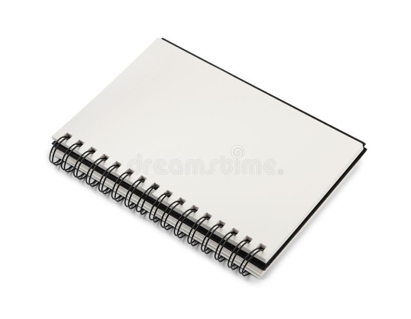 Open Blank Office Notebook Isolated on White Stock Image - Image of ...