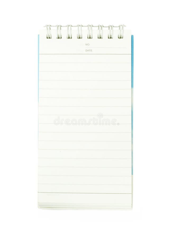 Open Blank Page Notebook Isolated on White Background Stock Photo ...