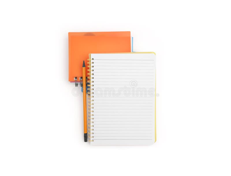 Open Blank Notepad with Empty White Pages Laying Stock Photo - Image of ...