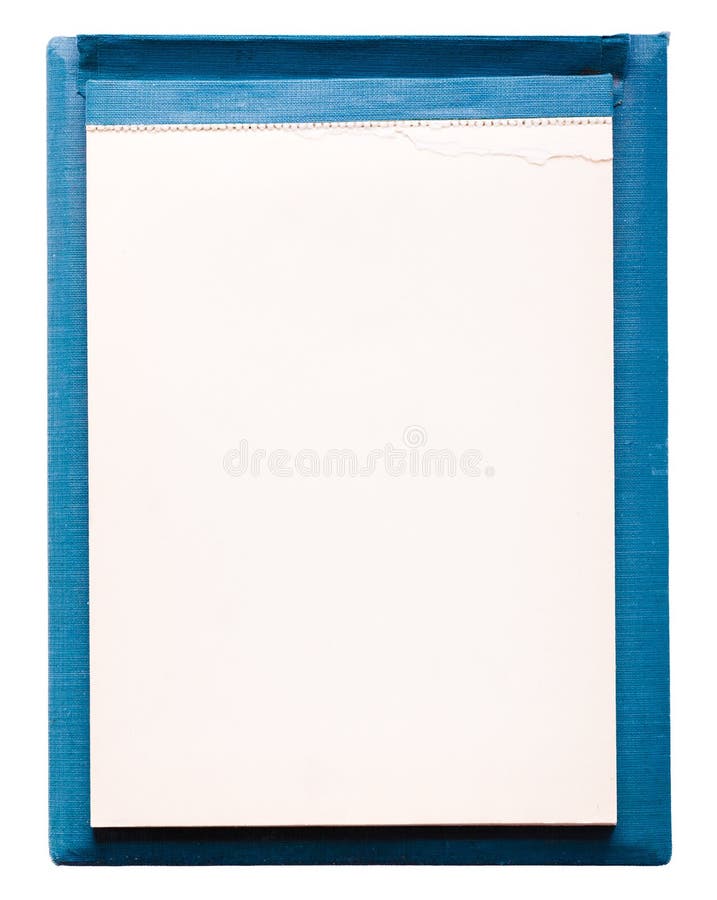 Open Blank Page Notebook. Old Paper Notepad Stock Photo - Image of ...