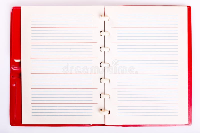 Open Blank Page Notebook. Old Paper Notepad Stock Photo - Image of emty ...