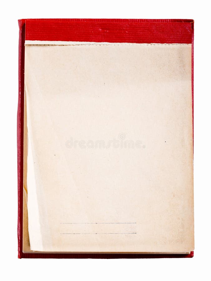 Open Blank Page Notebook. Old Paper Notepad Stock Photo - Image of ...