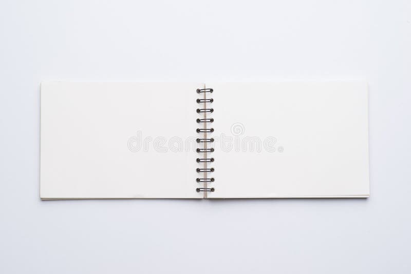 Open Blank Page notebook stock photo. Image of white - 79427092