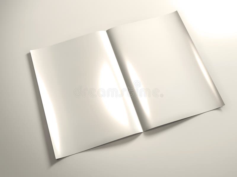 Open blank paper page stock illustration. Illustration of single - 17121926